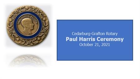 2021 Paul Harris Awards Ceremony | Rotary Club of Cedarburg-Grafton