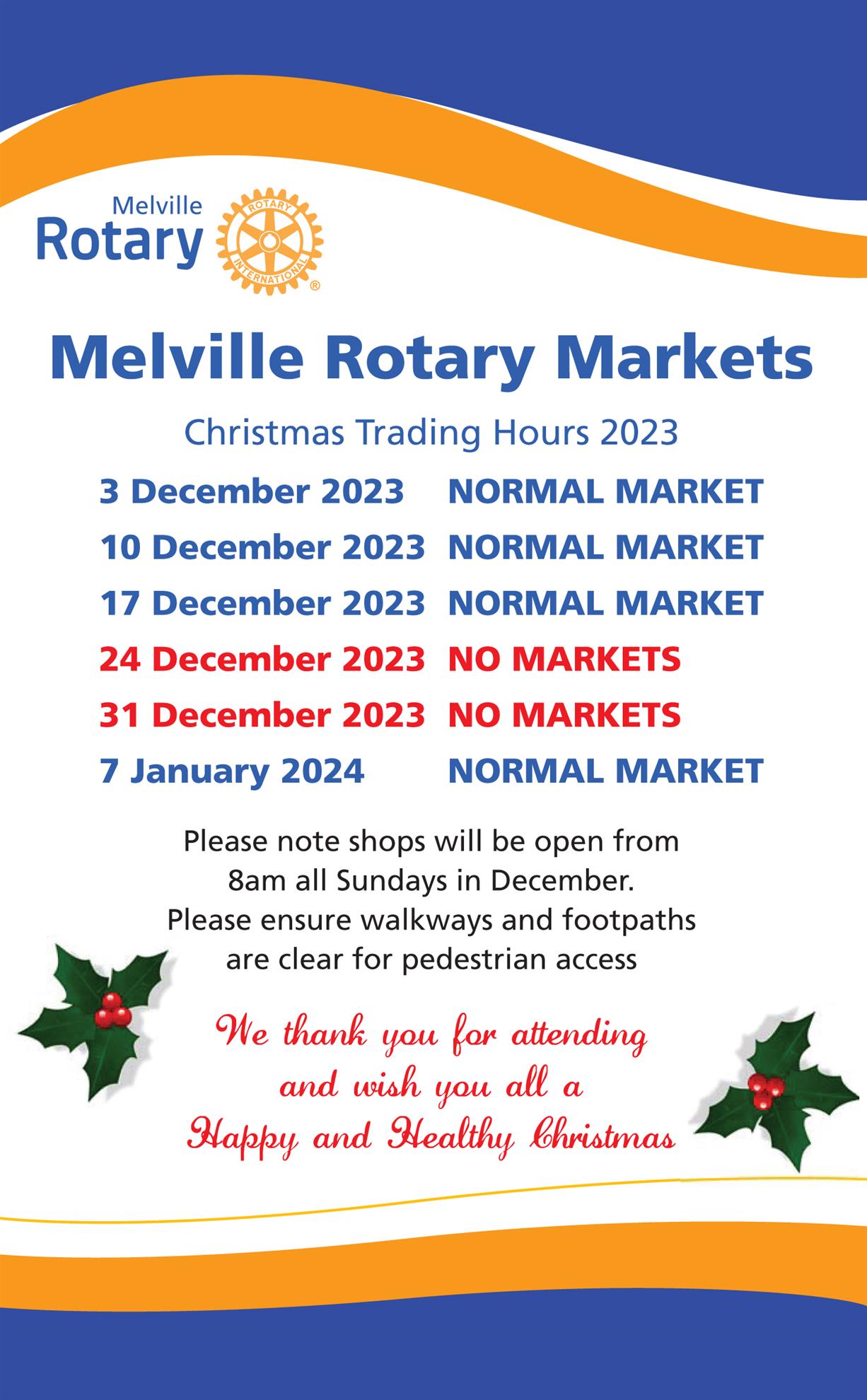Melville Markets | Rotary Club of Melville