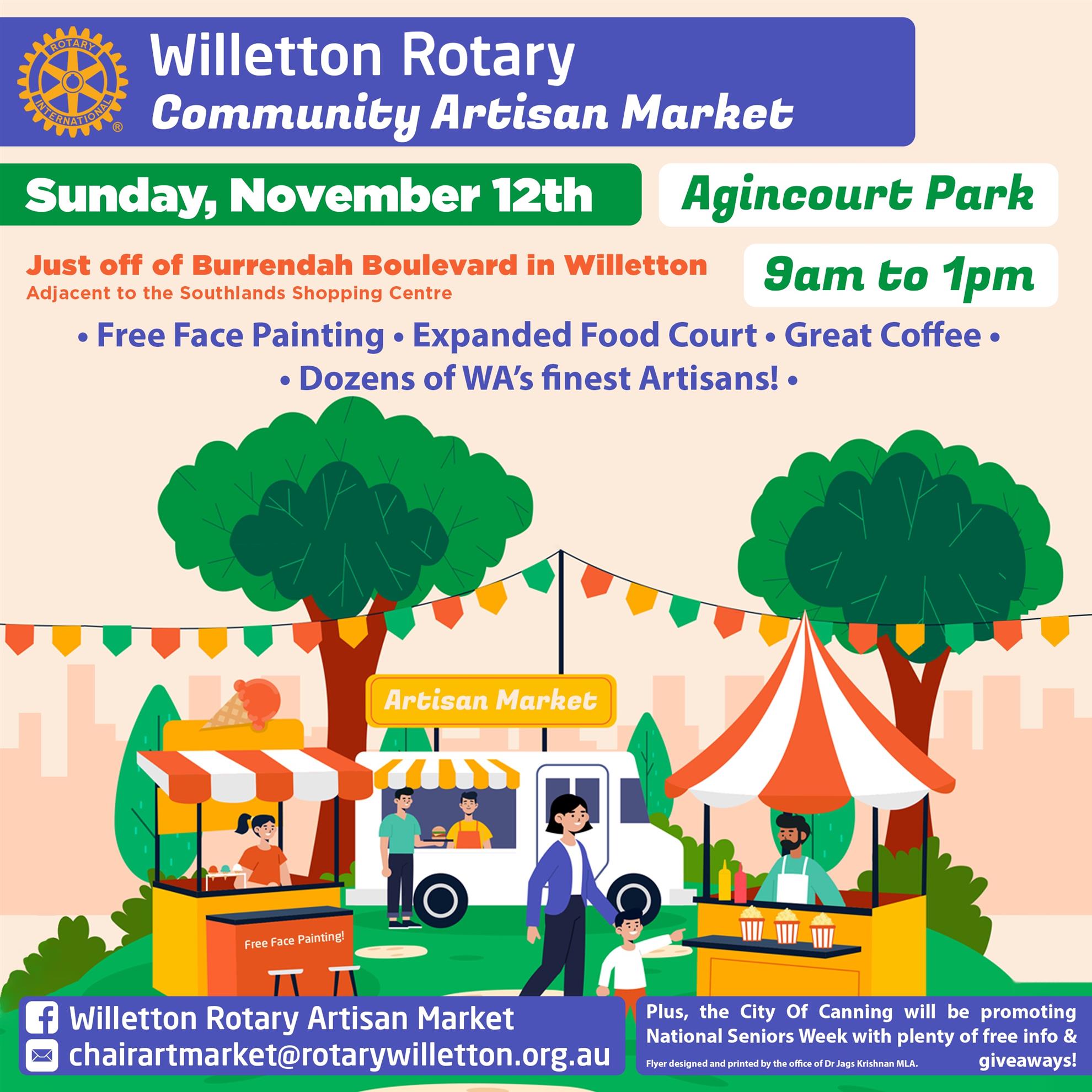 WILLETTON ROTARY ARTISAN NOVEMBER MARKET | Rotary Club of Willetton