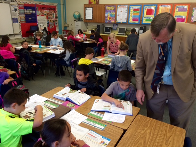 Mike Cowley Handing Out Dictionaries at Covillaud Elementary School ...