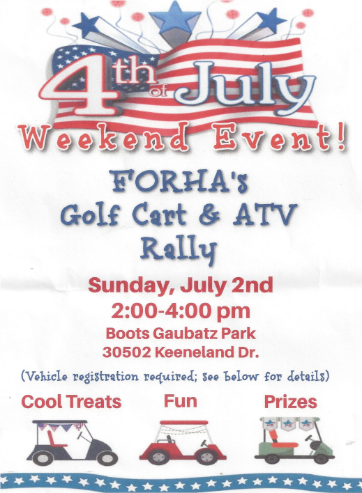 4th July Weekend Event - FORHA Golf Cart & ATV Rally | Rotary Club of ...