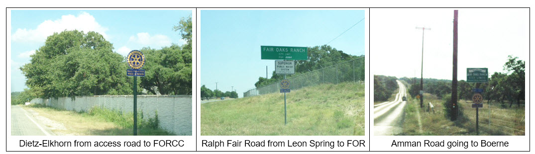 Rotary Signs | Rotary Club of Fair Oaks Ranch