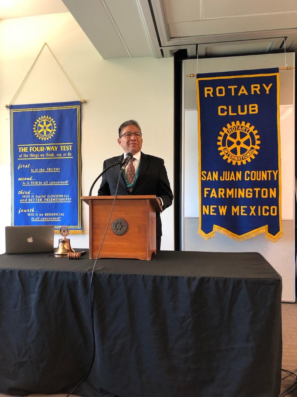 Myron Lizer, Vice President of the Navajo Nation | Rotary Club of San ...