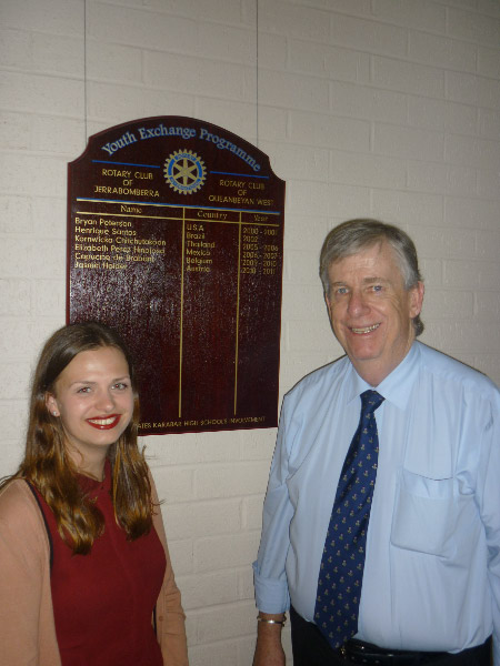 Jerra' Rotary Exchange Student Returns to her Old School | Rotary Club ...