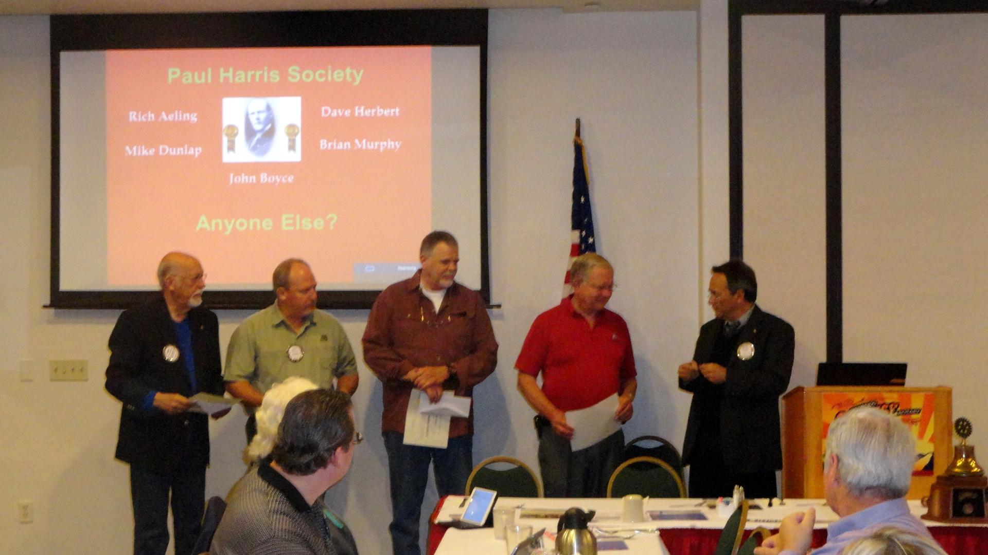 ESR Has 5 Paul Harris Society Members | Rotary Club of Escondido Sunrise