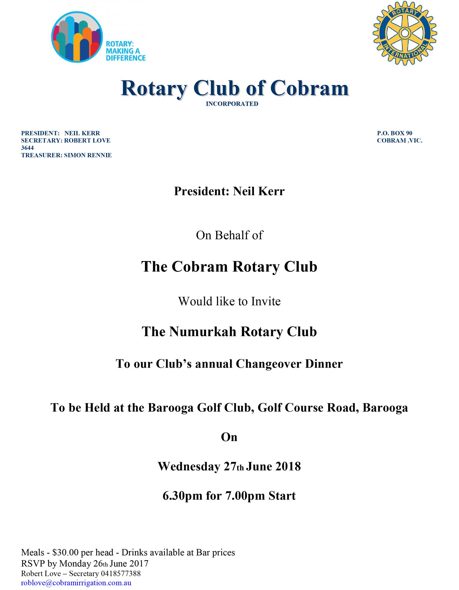 CLUB BULLETIN 28th MAY 2018 (May 28, 2018)