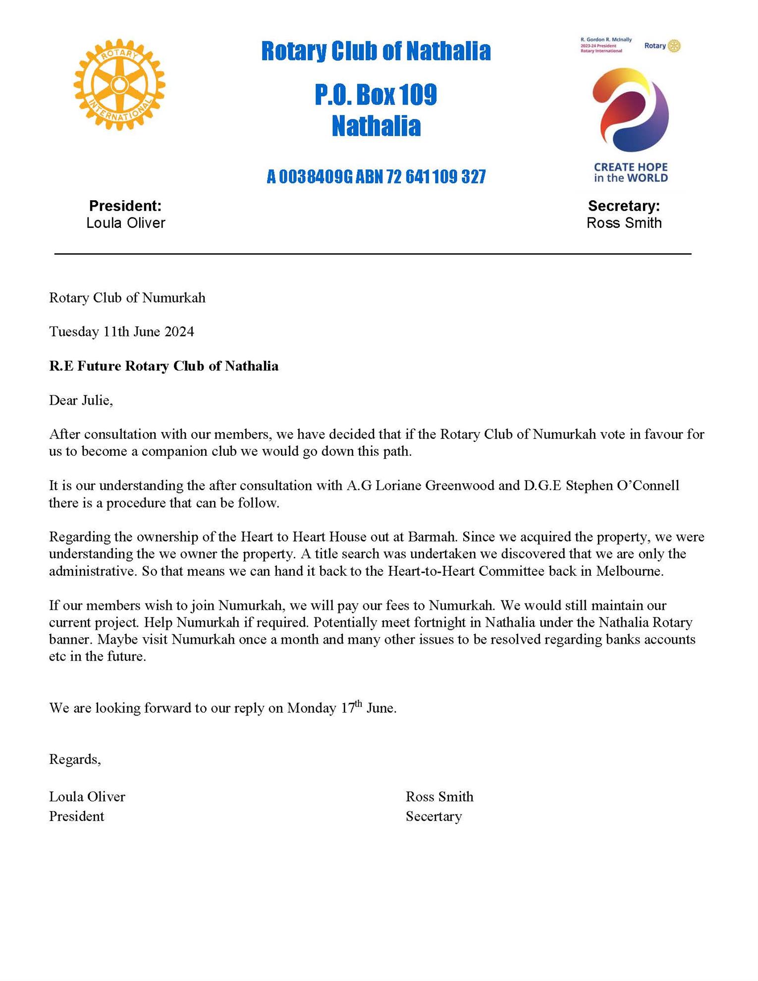 CLUB BULLETIN 17th JUNE 2024 (Jun. 17, 2024)