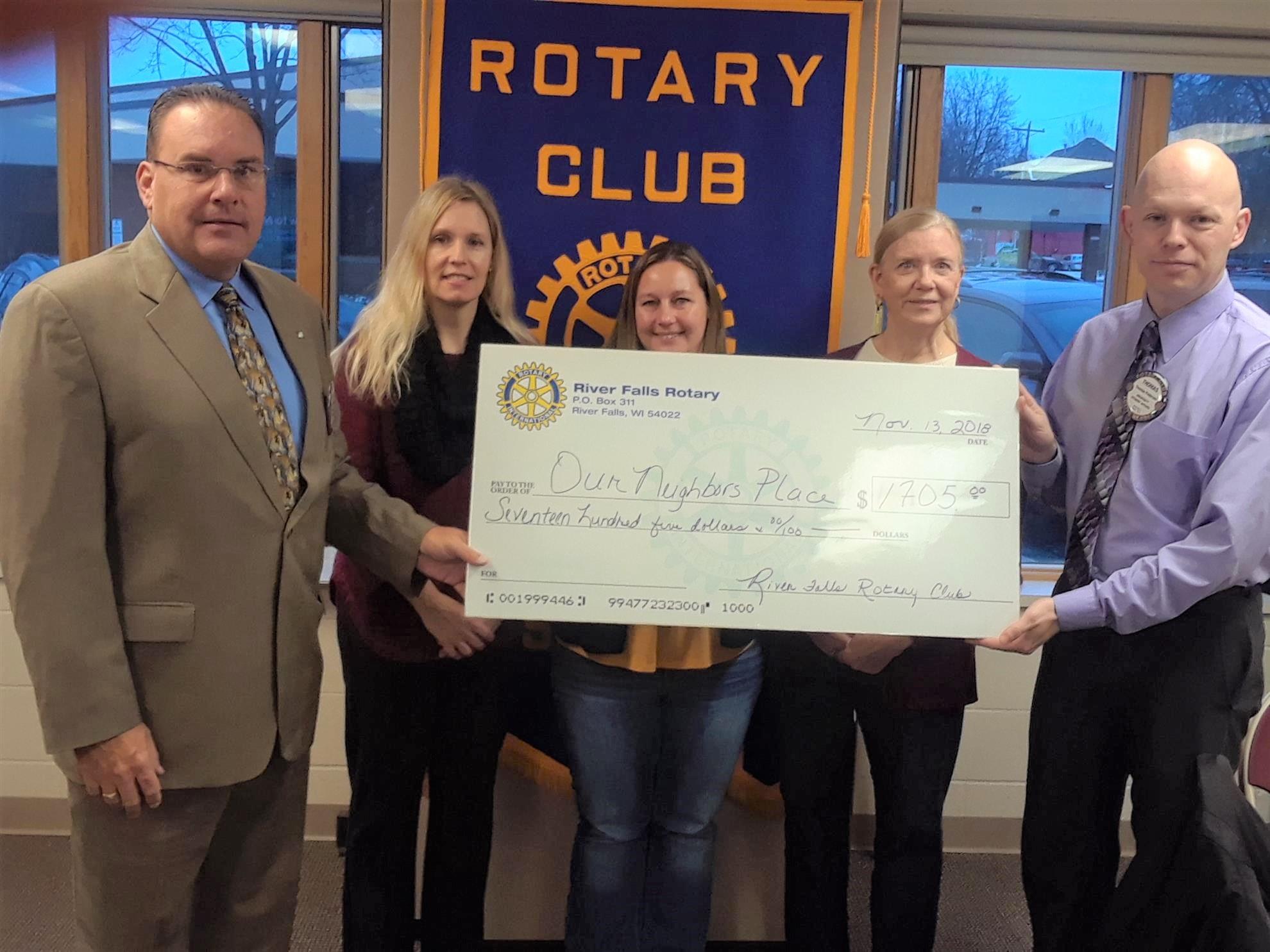 Rotary supports Our Neighbors Place backpack program | Rotary Club of ...