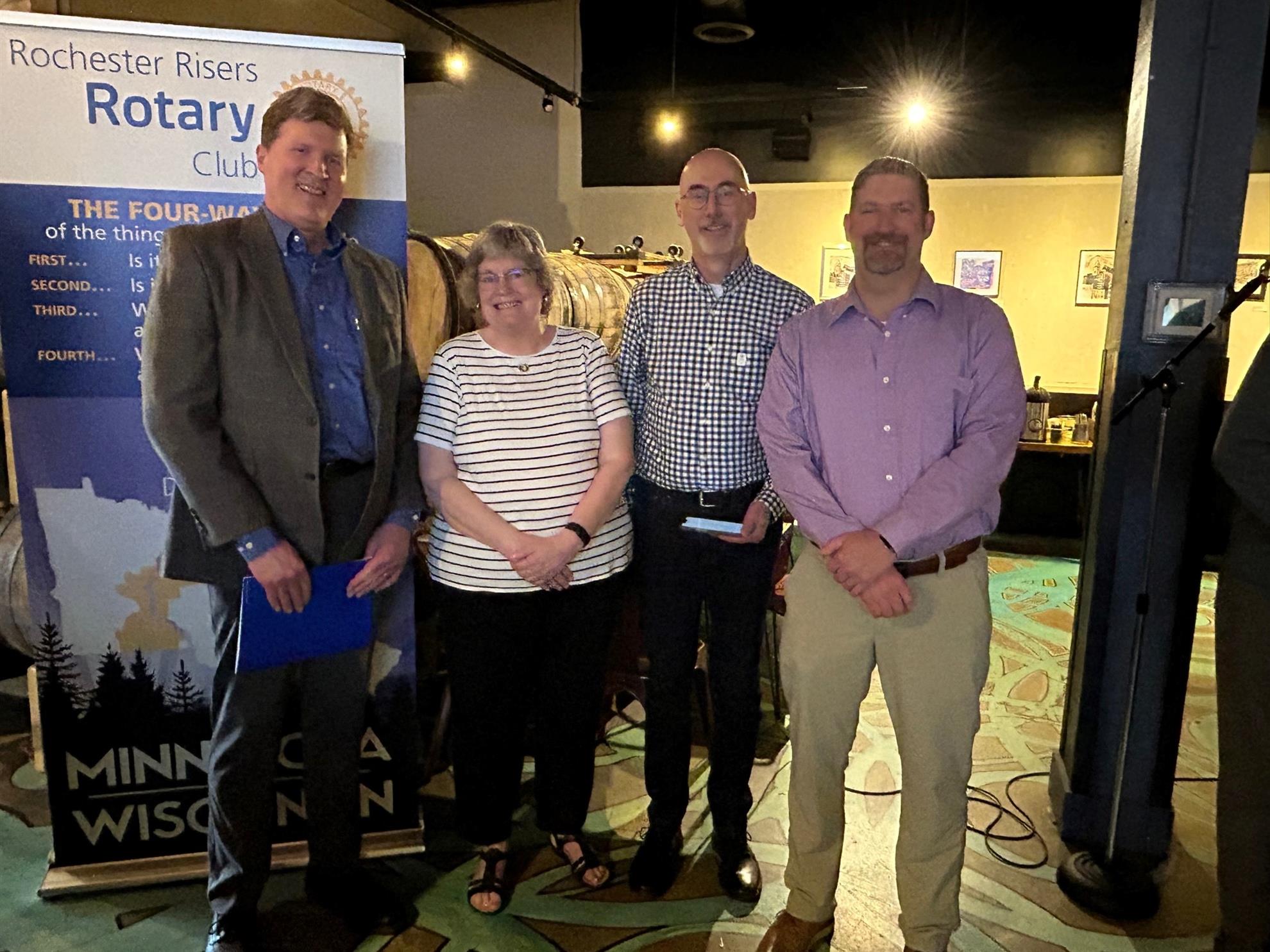 Risers Induct Three New Members | Rotary Club of Rochester Risers