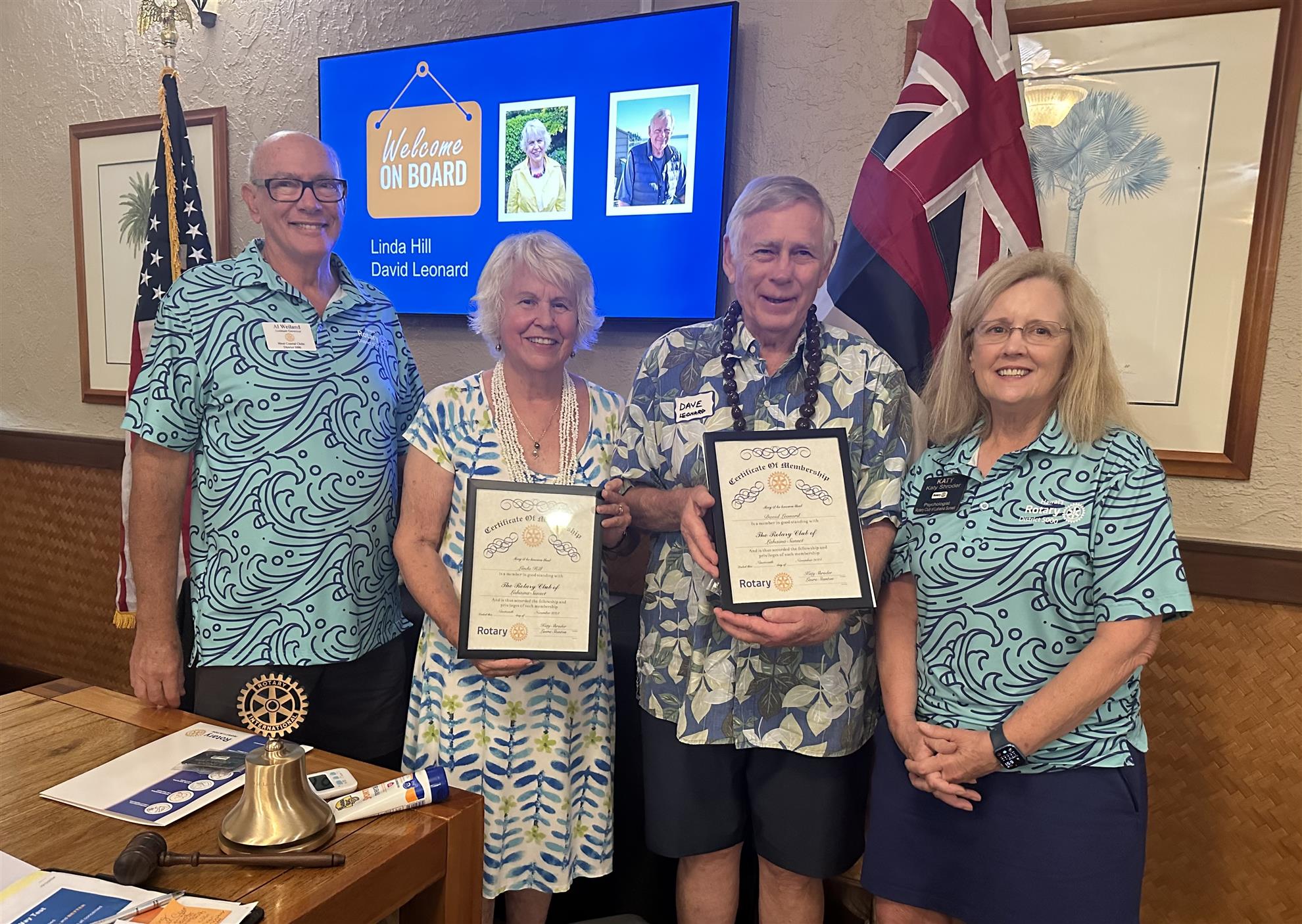 40th & 41st members inducted | Rotary Club of Lahaina Sunset Maui