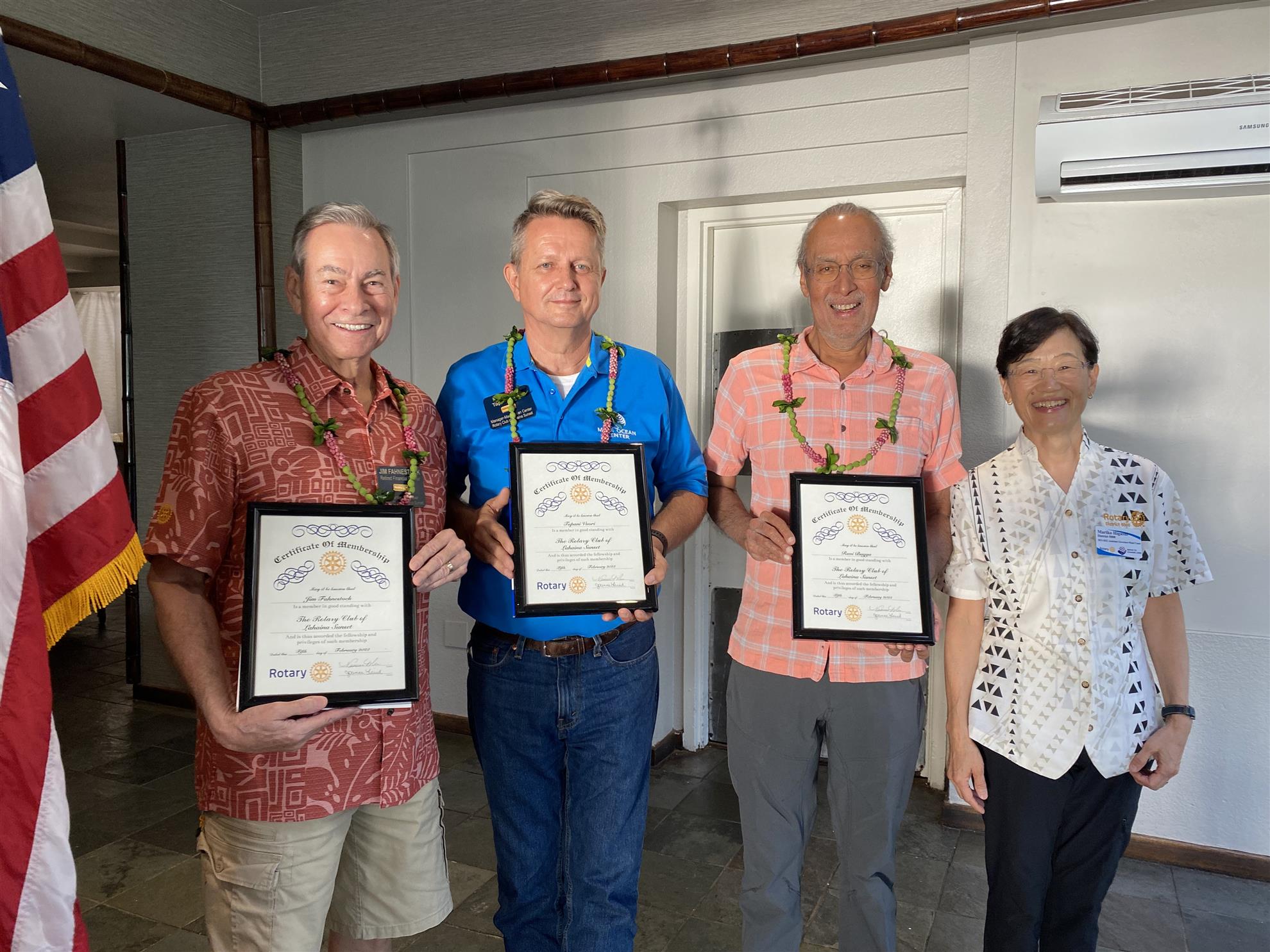 "Three Wise Men" are newest members | Rotary Club of Lahaina Sunset Maui