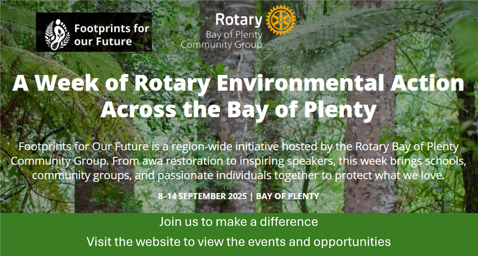 Footprints for our Future | Rotary Club of Tauranga-Te Papa