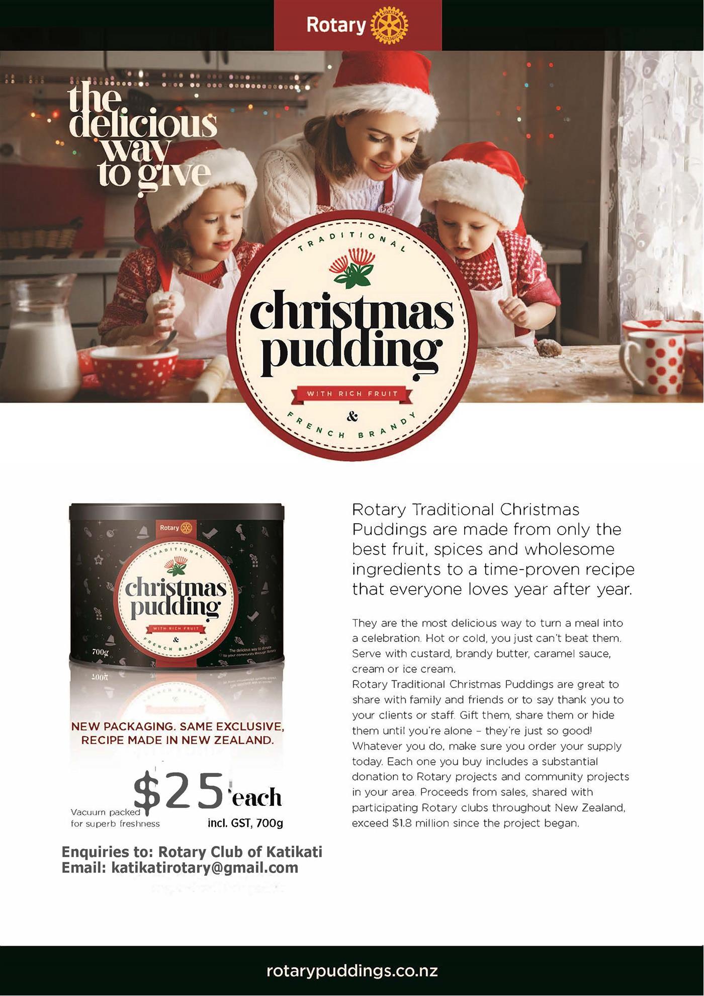 Rotary Christmas Puddings | Rotary Club of Katikati