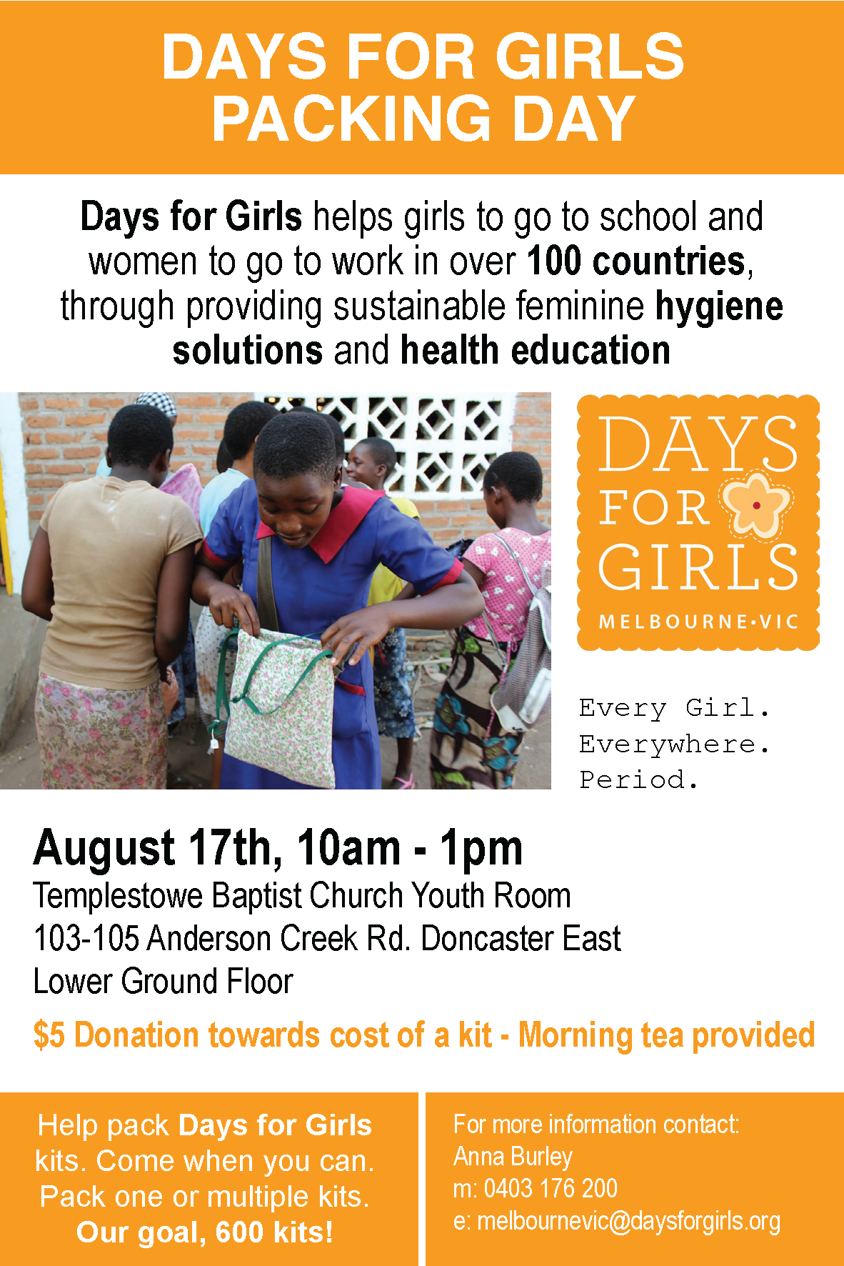 Days for Girls Packing Day | Rotary Club of Eltham