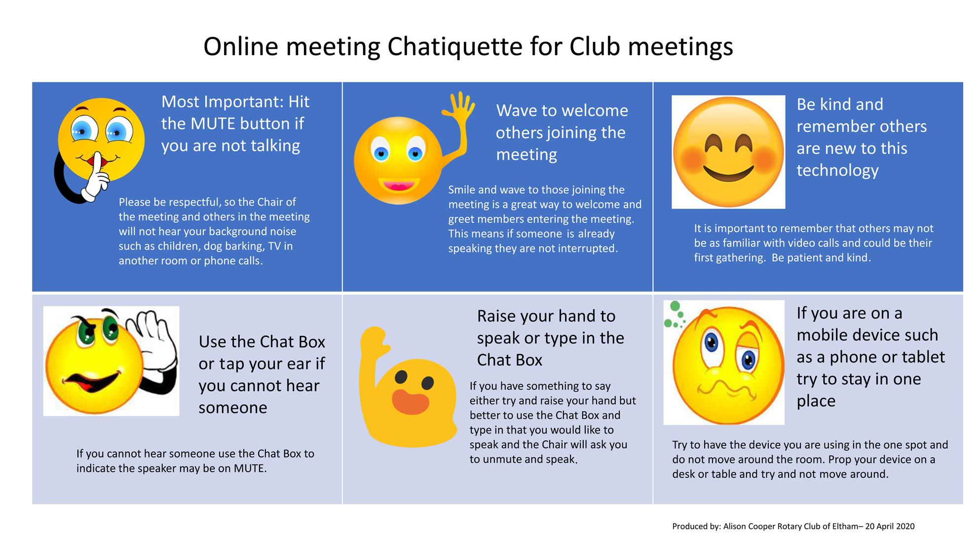 Protocols for RCE 'Teams' Club Meetings | Rotary Club of Eltham