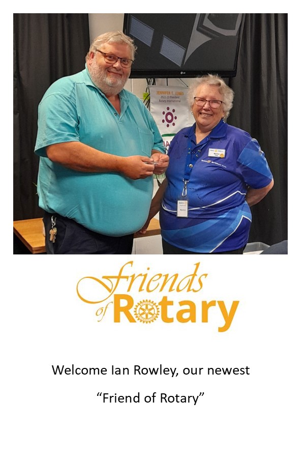 Welcome to our new Friend of Rotary | Rotary Club of Morphett Vale