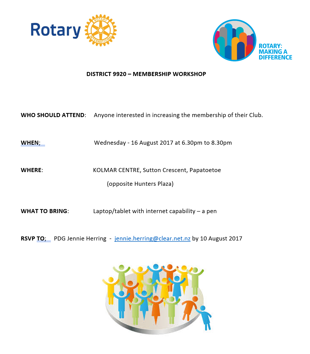 Membership Workshop | Rotary Club of Highbrook