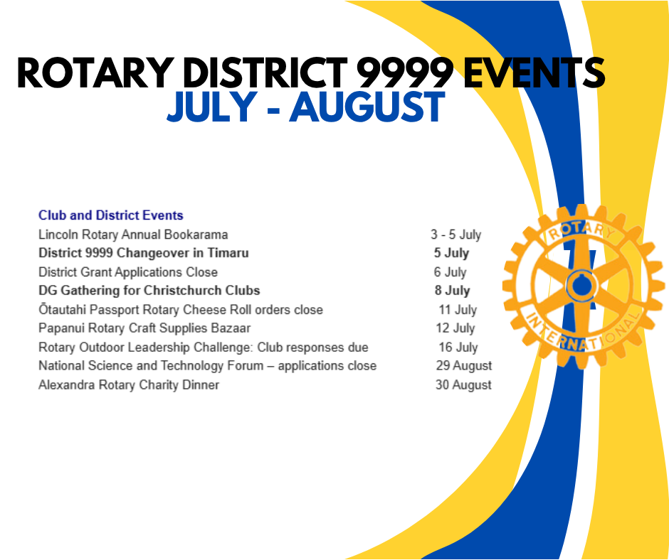 ROTARY DISTRICT 9999 EVENTS | The Rotary Club of Queenstown