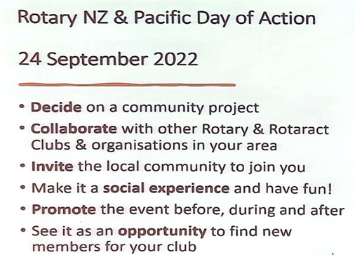 Rotary NZ & Pacific Day of Action | The Rotary Club of Milton