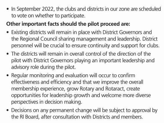 Regionalisation Project | The Rotary Club of Mosgiel