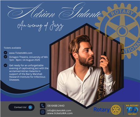 Adrian Galante | An Evening of Jazz | Rotary Club of Perth