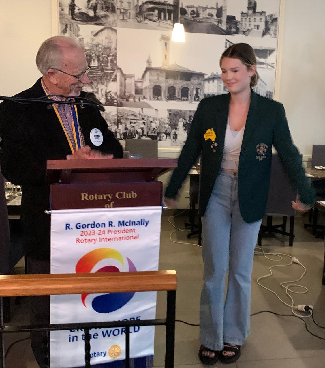 RYE Outbound Student Madison Harvey | Rotary Club of Nedlands