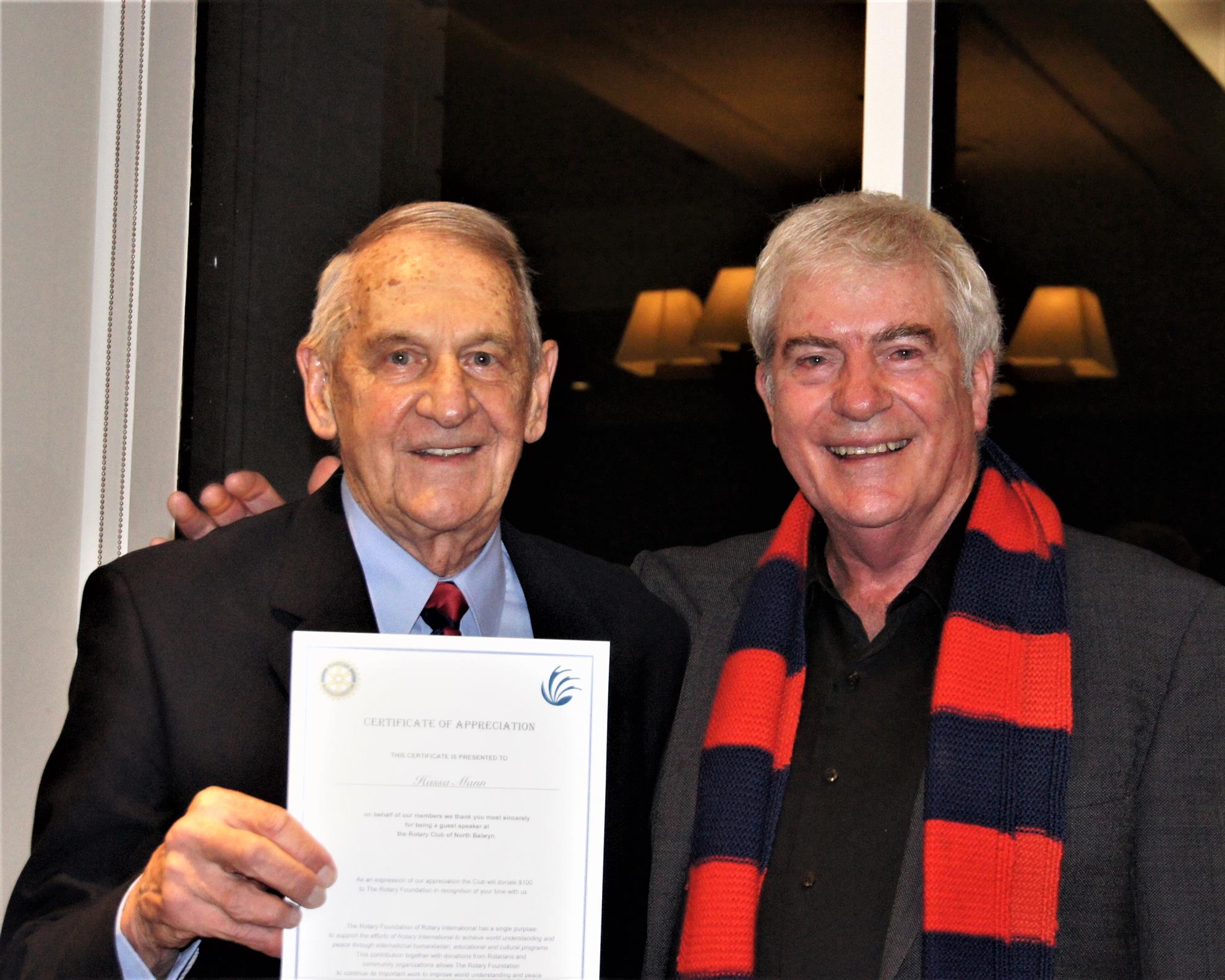 Birthday Night - Guest Speaker | Rotary Club of North Balwyn