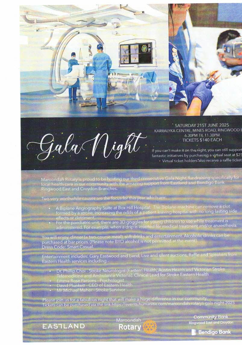 Maroondah RC Gala Night | Rotary Club of Canterbury