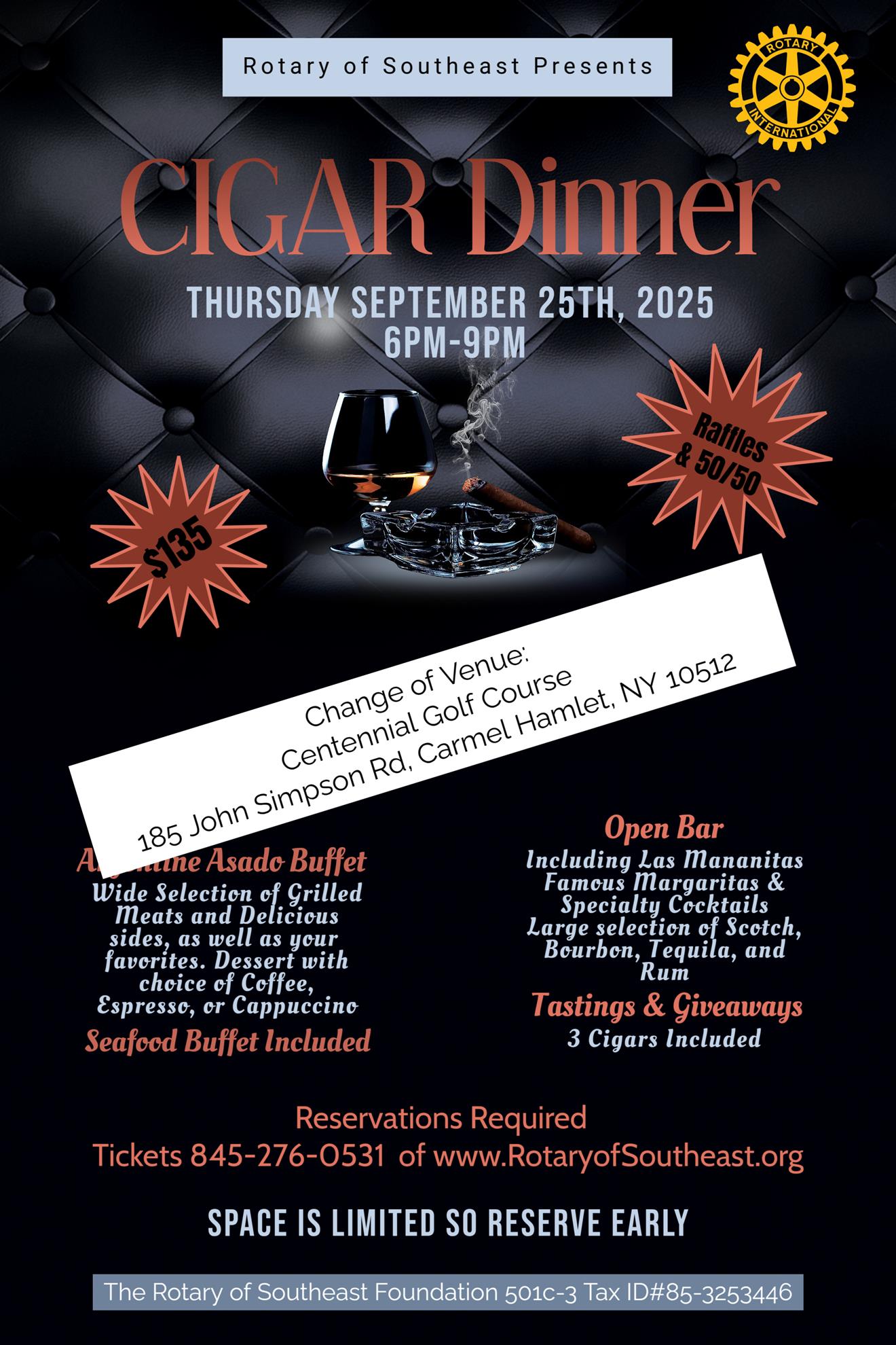 Cigar Dinner fundraiser | The Rotary Club of Southeast