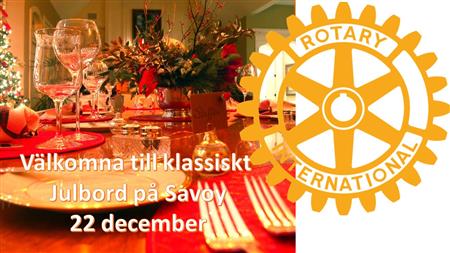 Klassiskt Julbord på Savoy | Malmö Rotaryklubb