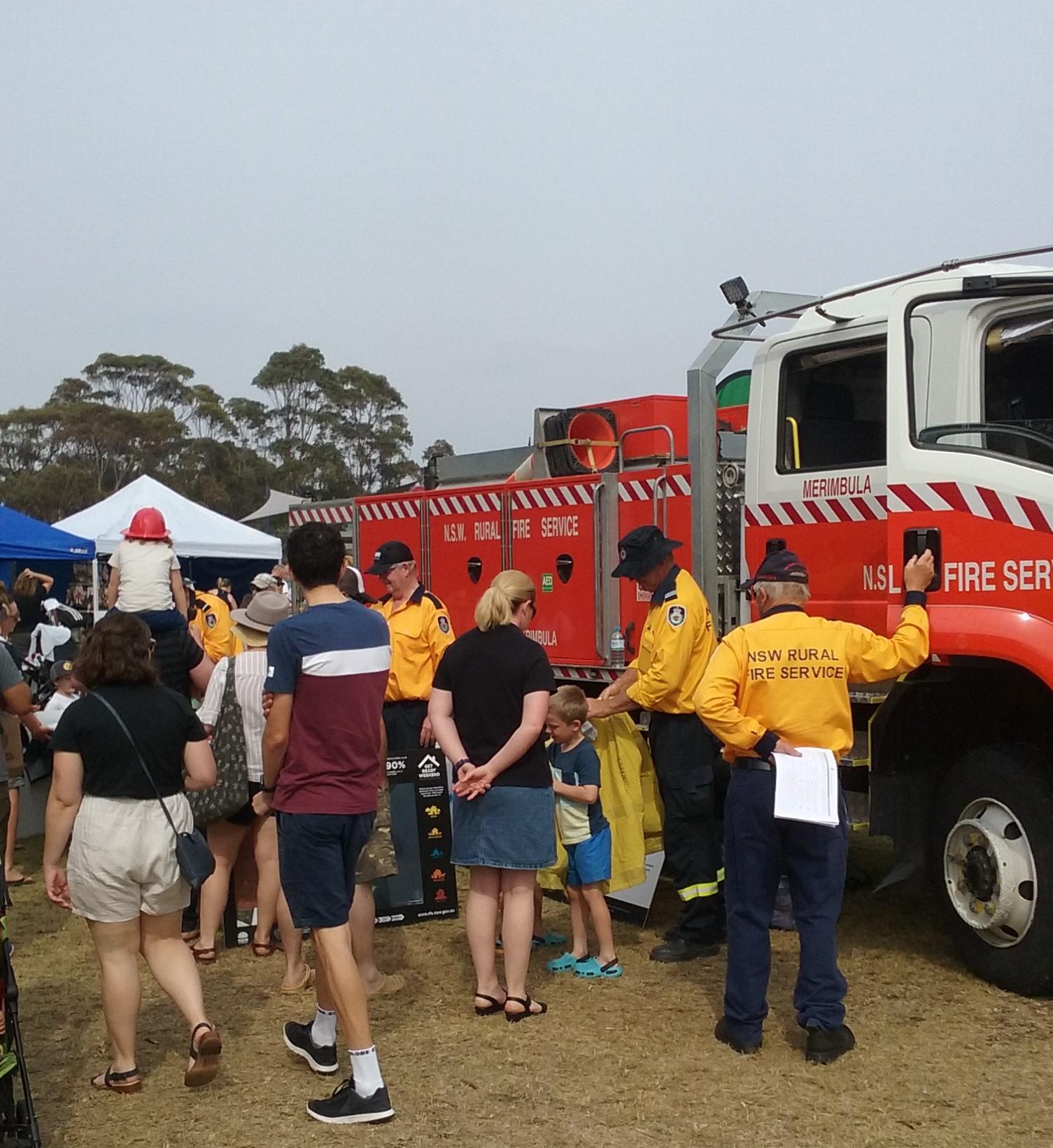 Visit by Merimbula RFS to our Market | Rotary Club Merimbula