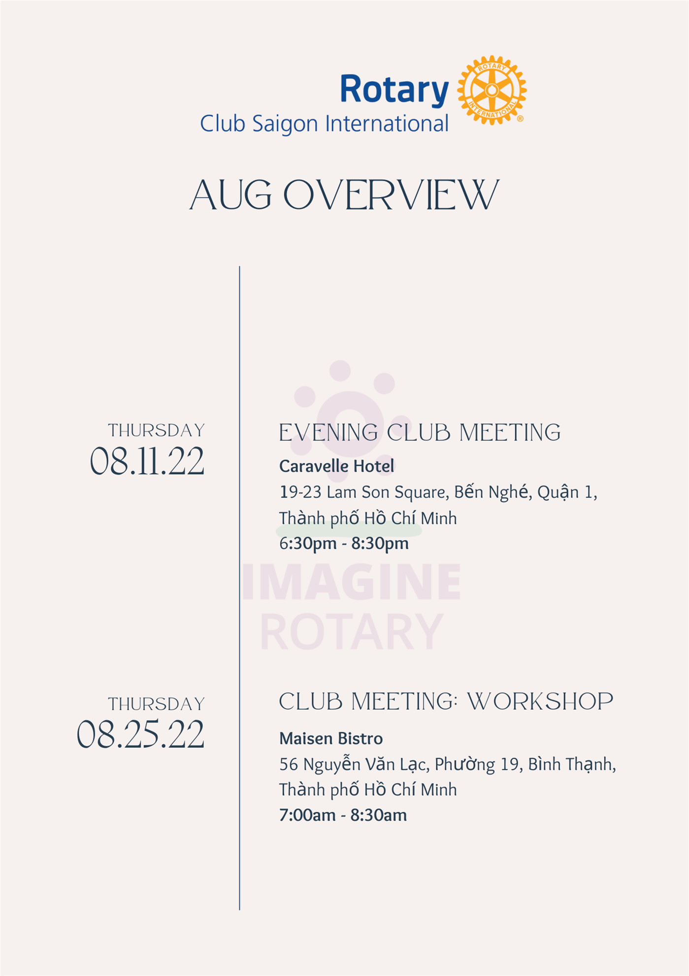 Aug Monthly Overview | Rotary Club Saigon International