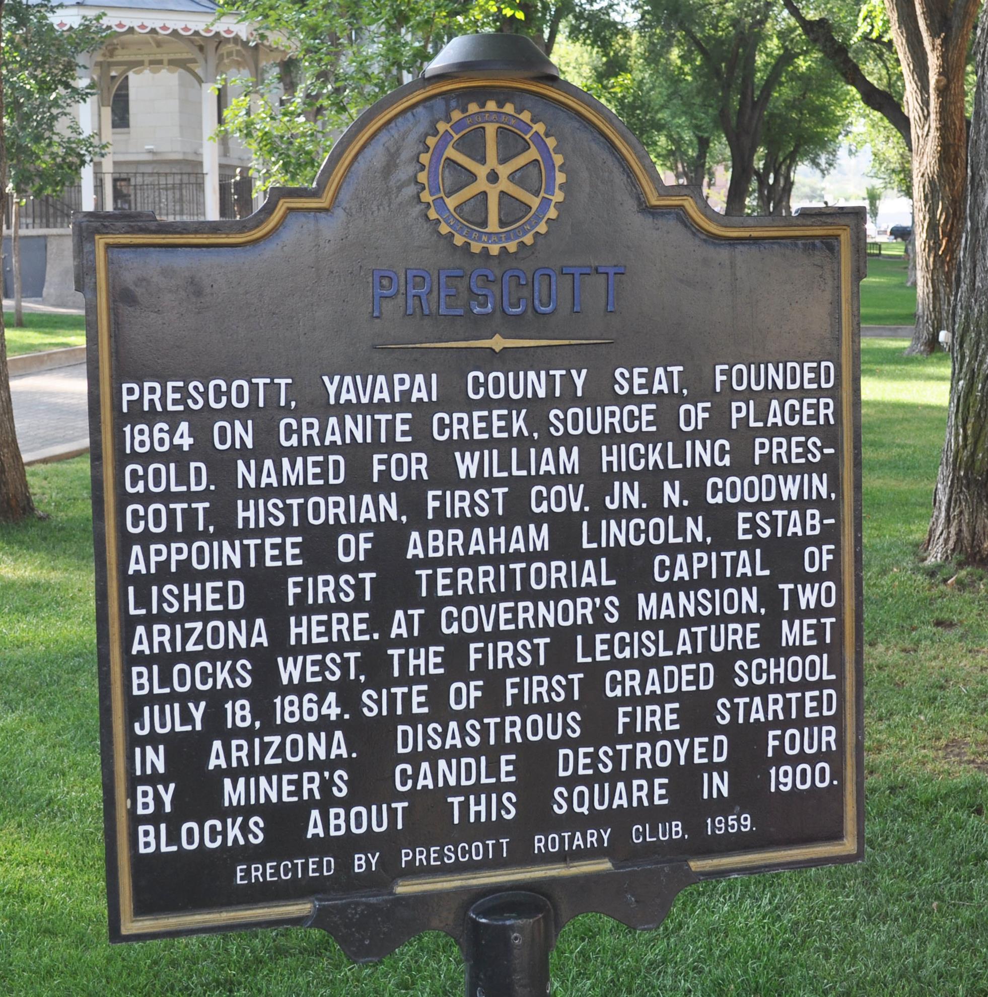 Rotary Landmarks in Prescott area | Rotary Club of Prescott Valley