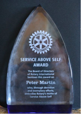 Peter Martin Receives Service Above Self Award | Rotary District 5050