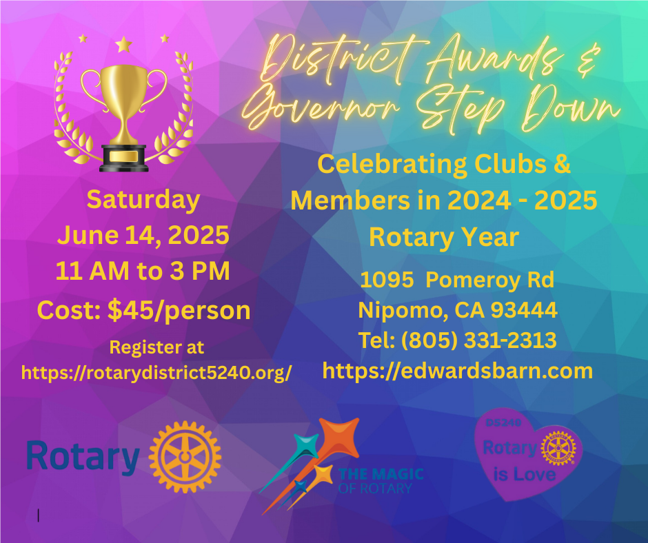 District Awards & Governor Step Down | Rotary District 5240