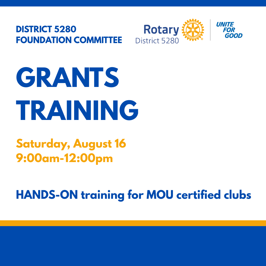 Grants Training | Rotary District 5280
