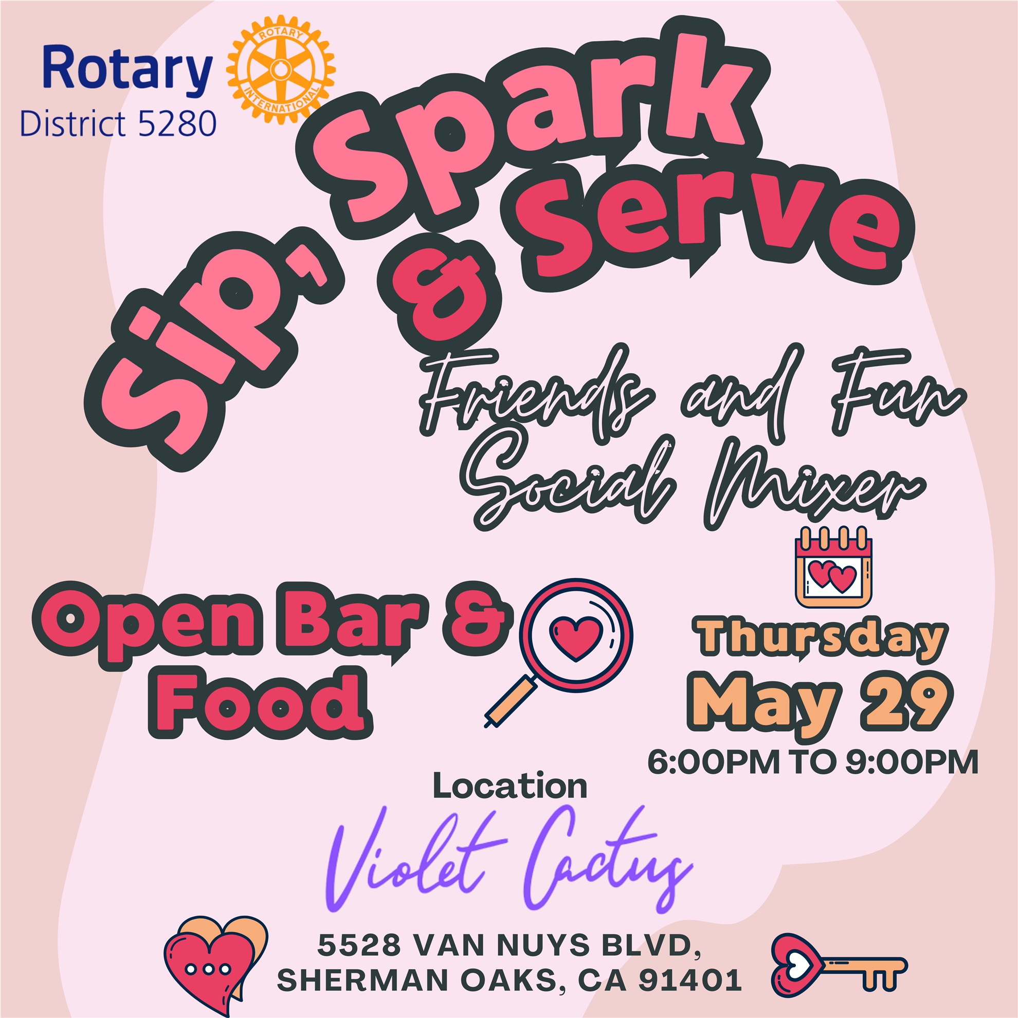 Sip, Spark & Serve: Rotary Singles Mixer | Rotary District 5280