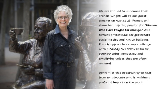 Frances Wright, CEO Famous 5 Foundation, Calgary Heritage Park, Fri Aug ...