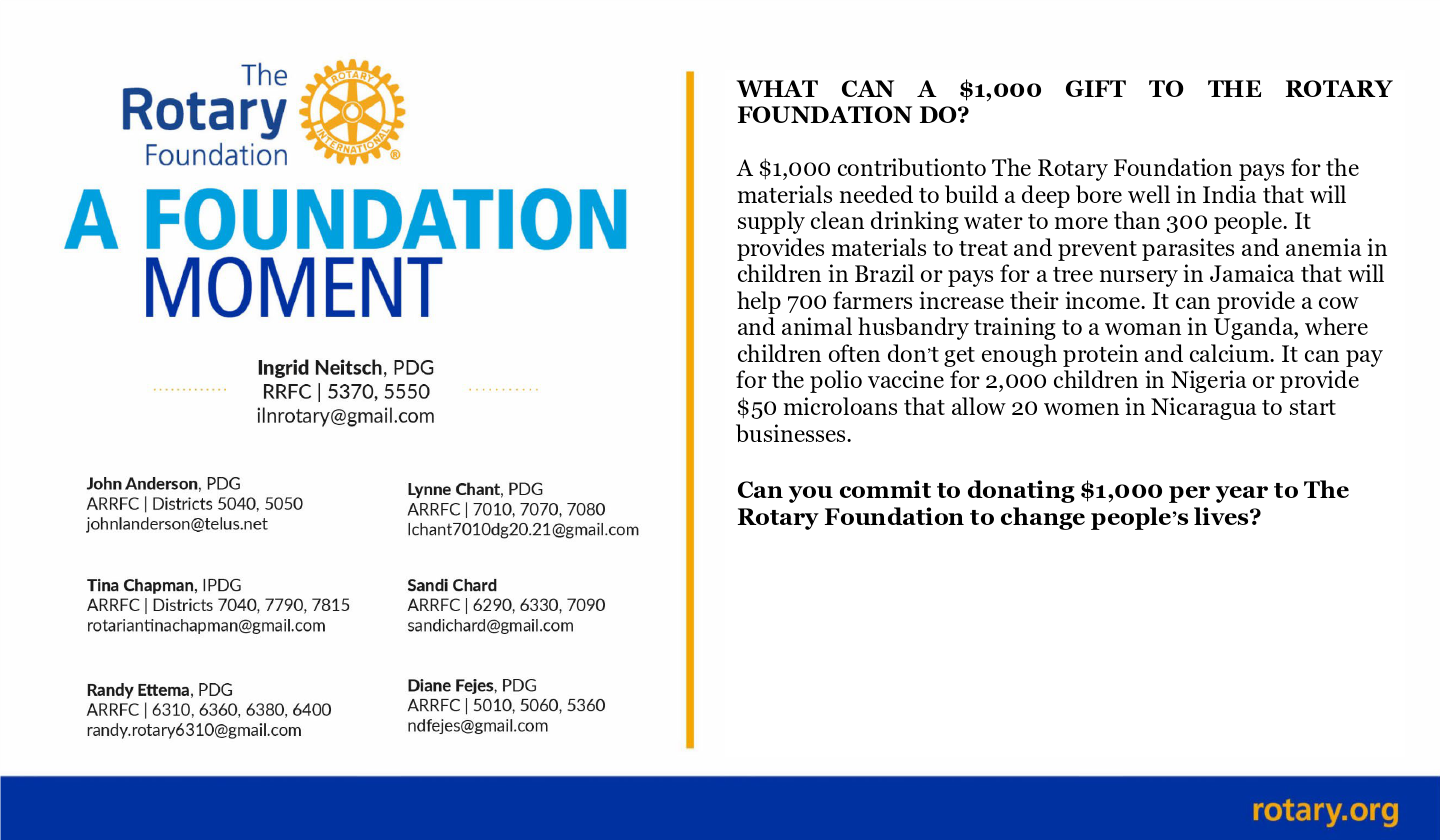 A Foundation Moment | Rotary District 5370