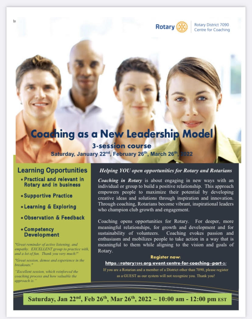 Coaching as a New Leadership Model Course | Rotary District 5370