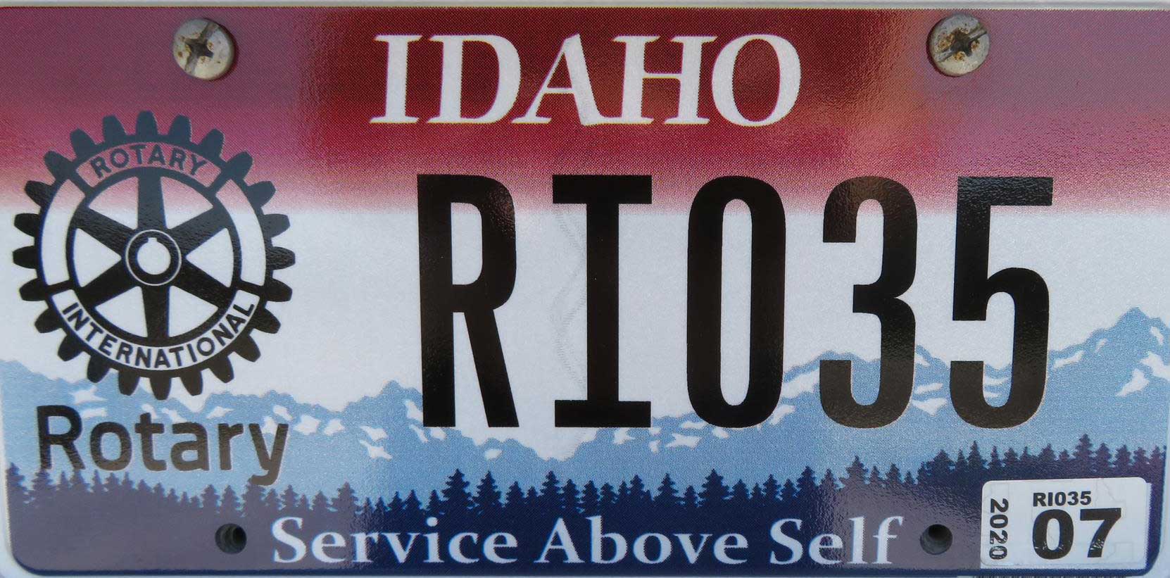 ROTARY License Plate Program | Rotary District 5400