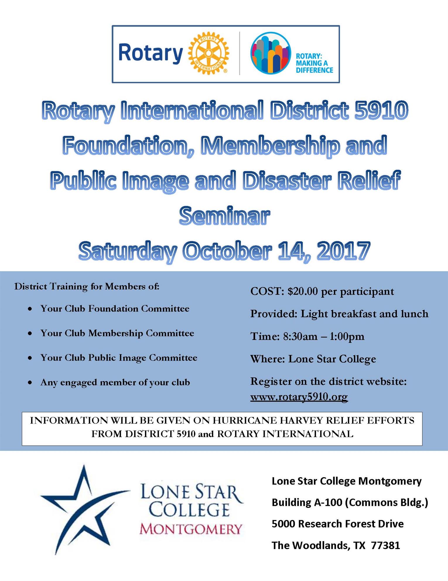 Don't Miss It: District Meeting | Rotary District 5910