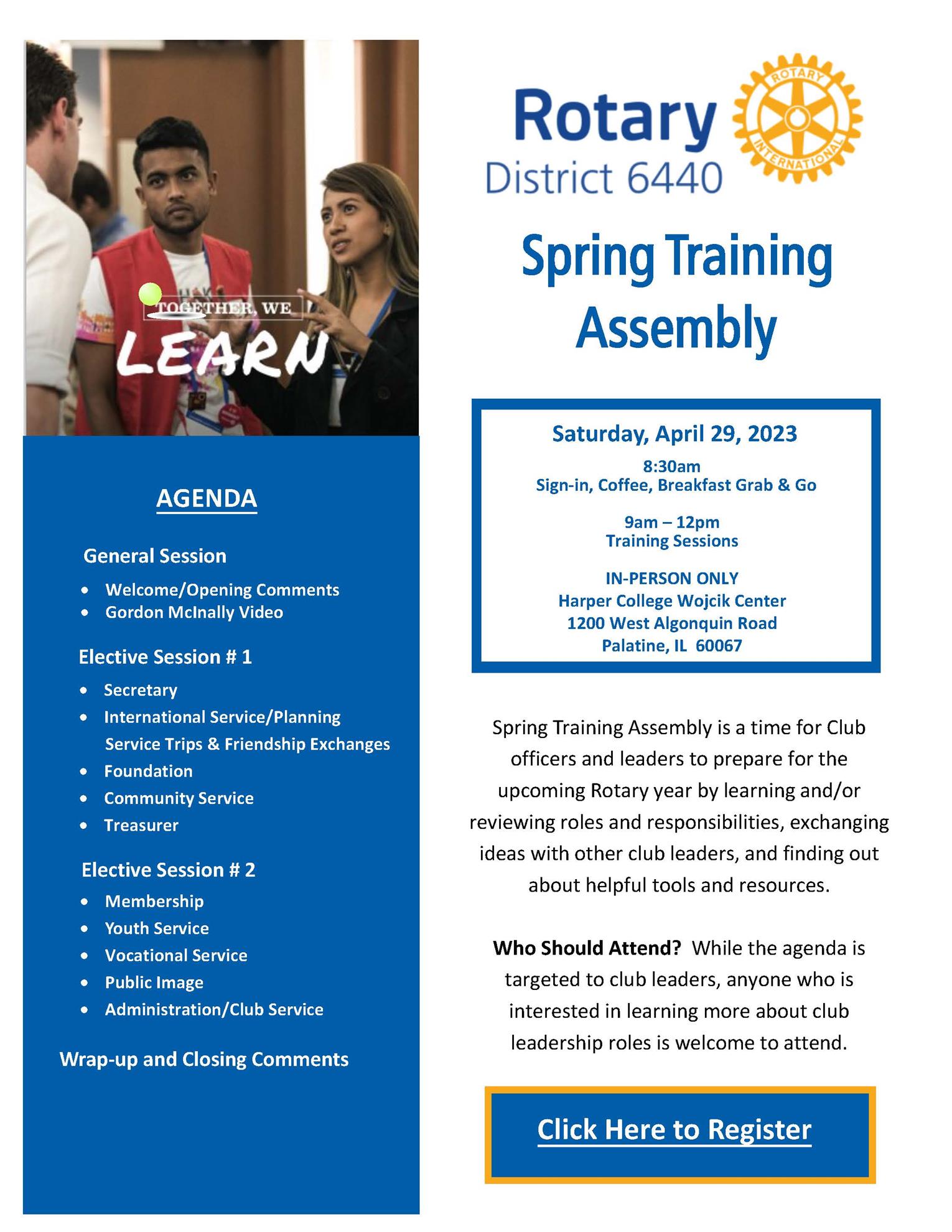 District 6440 Spring Training | Rotary District 6440