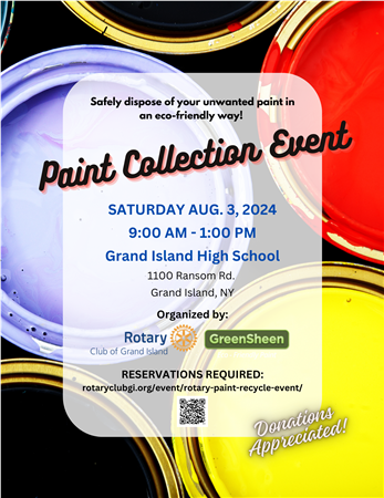 Grand Island Paint Recycling Event - Aug 3 | Rotary District 7090