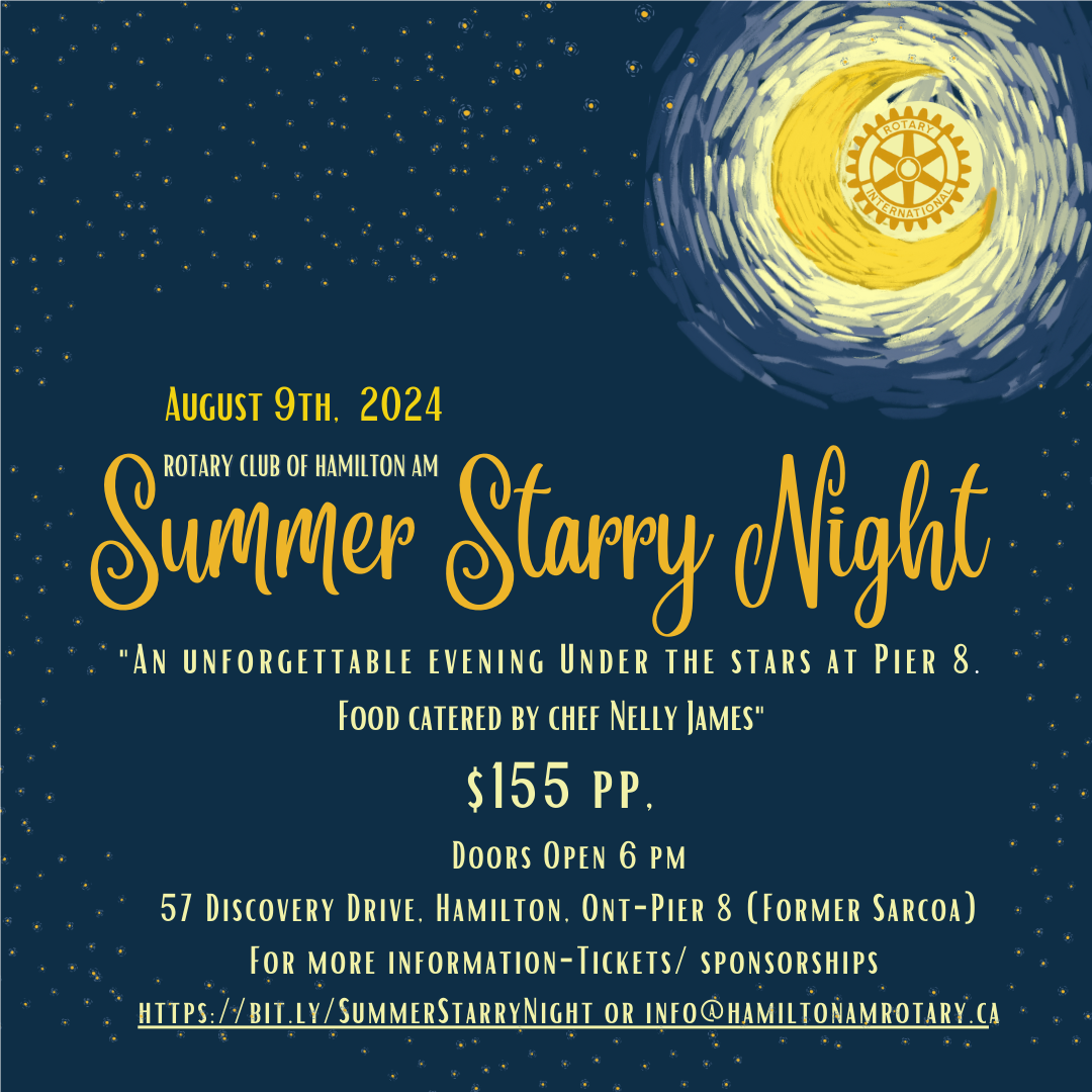 Hamilton AM's "The Starry Night" - Aug 9 | Rotary District 7090