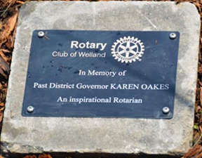 Tree Dedication in Memory of Karen Oakes | Rotary District 7090