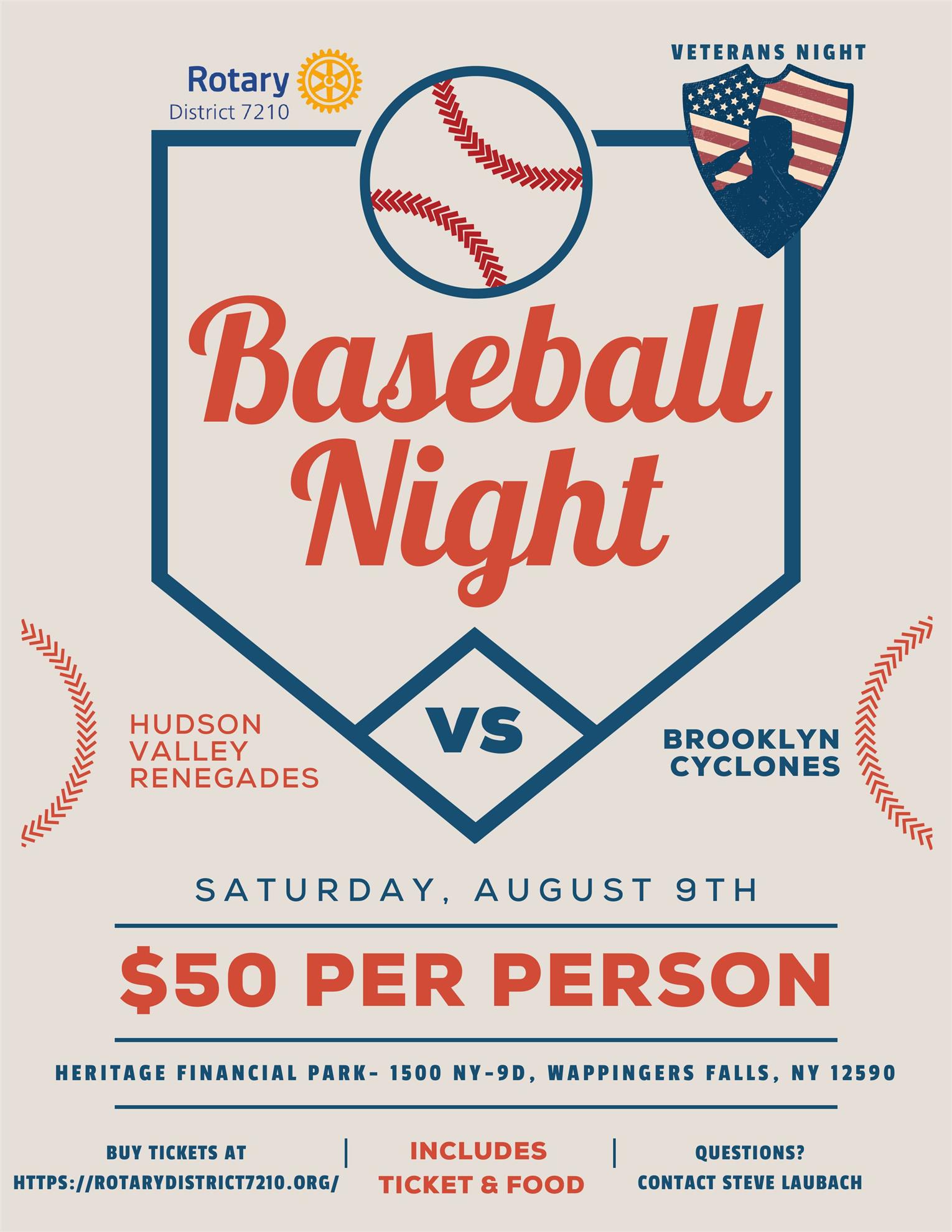 Rotary Baseball Night | Rotary District 7210