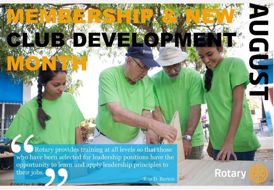 August is Membership and Club Development Month | Rotary District 7850