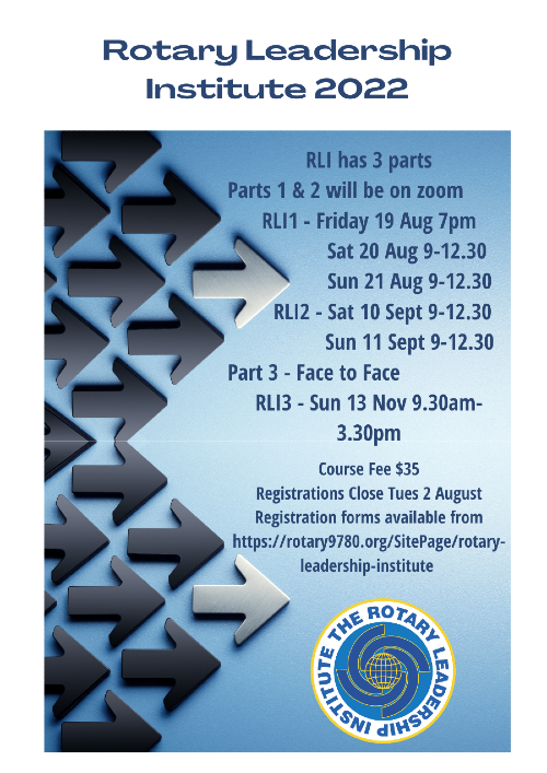 RLI 2022 - register now | Rotary District 9780