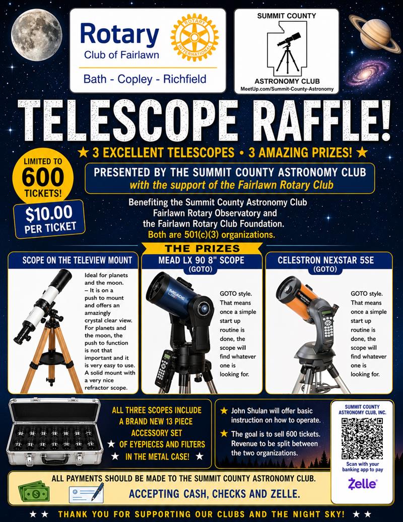 TELESCOPE RAFFLE FROM FAIRLAWN ROTARY | District 6630